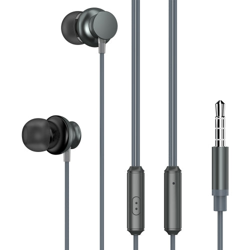 Wired Earphones Hi-Fi Sound Headphones Handsfree Mic Headset Metal Ear ...