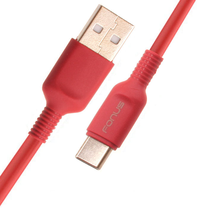6ft USB-C Cable Red Fast Charger Cord Power Wire Type-C – OdeMobile